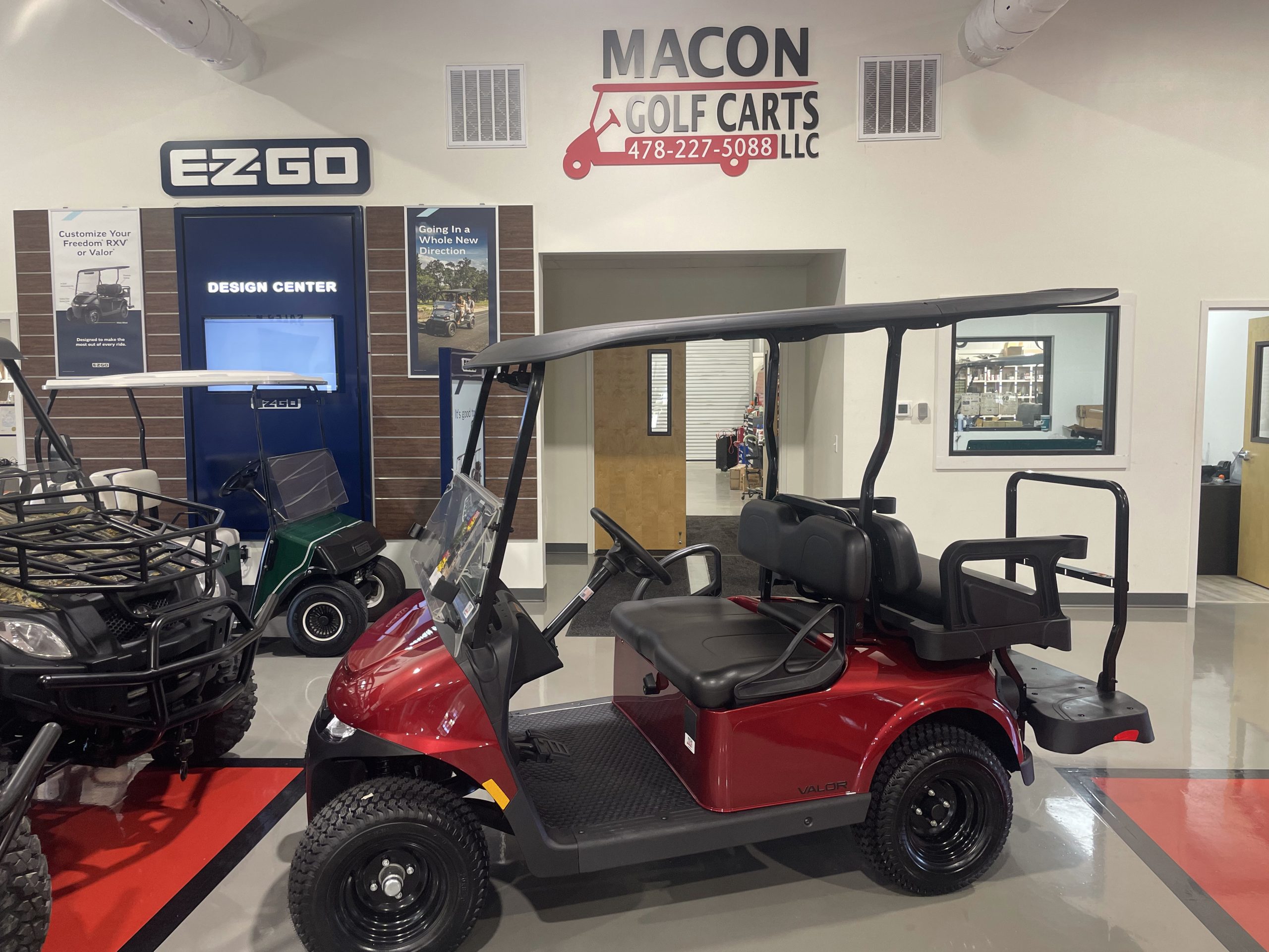 2025 E-Z-GO Valor™ Gas EX1 4-Passenger - Inferno Red - Macon Golf Carts