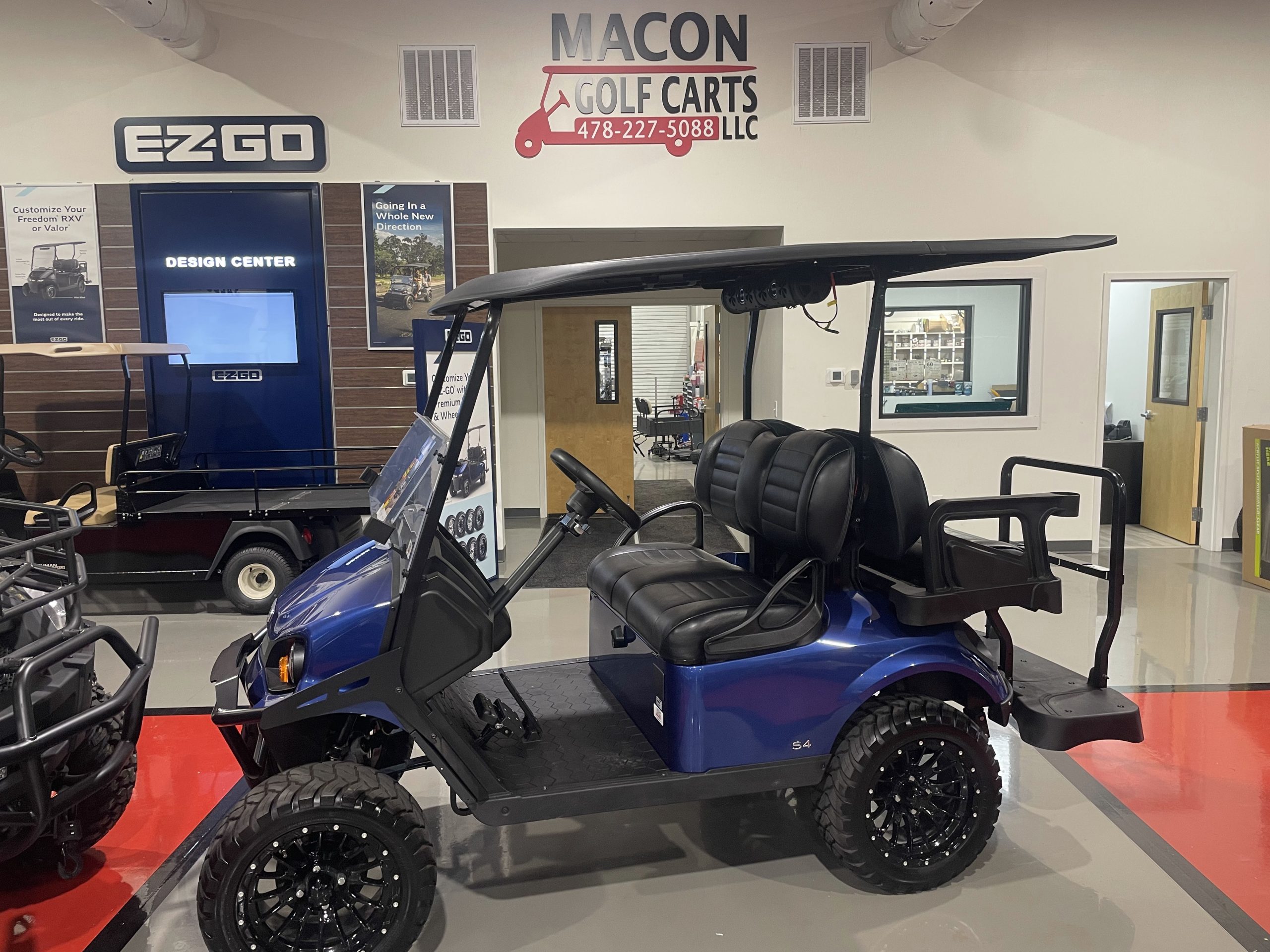 2024 E-Z-GO Express™ S4 Gas 4-Passenger - Blue (Demo Cart) - Macon Golf ...